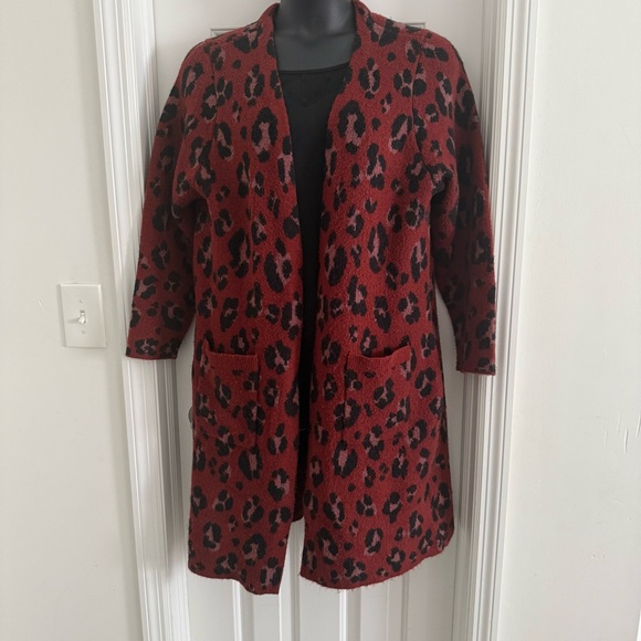 torrid | Jackets & Coats | Torrid Leopard Print Open Front Cardigan ...